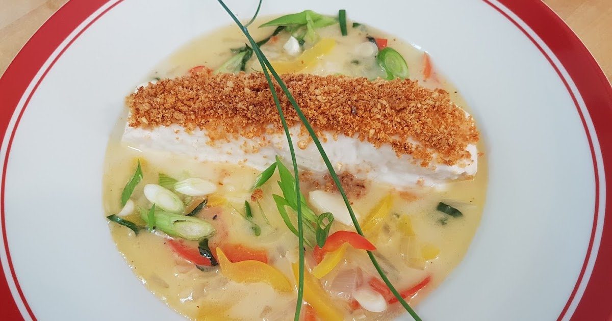 Almost Wasted: Thai Red Curry Crusted Halibut with a Lime Coconut Broth