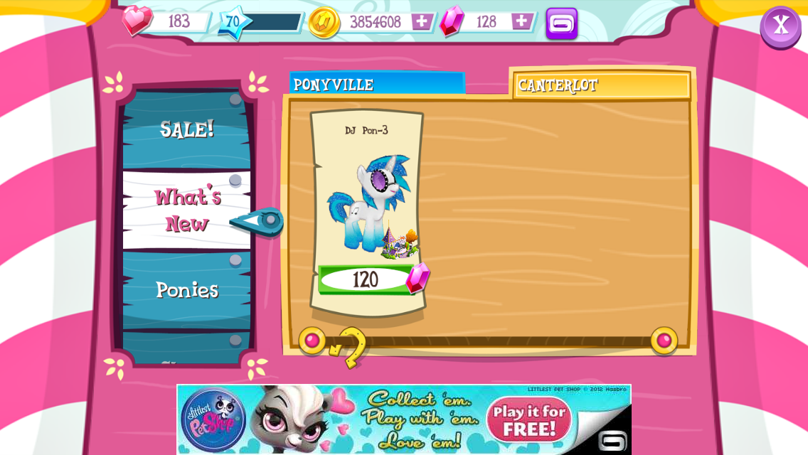 Equestria Daily - MLP Stuff!: SDCC Vinyl Scratch in Gameloft Game