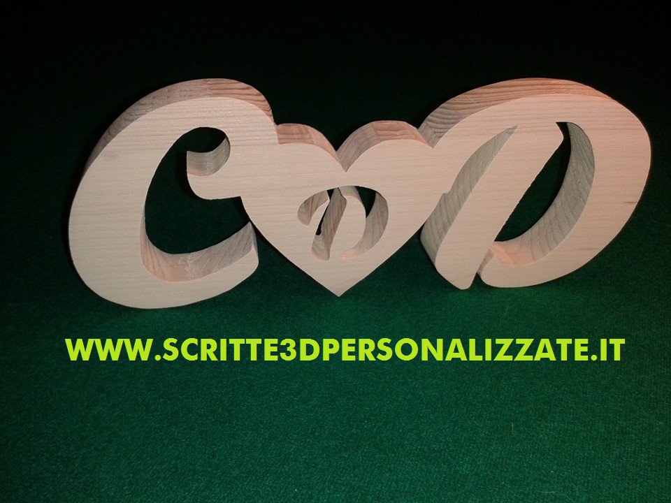 Sritte 3D Personalizzate in Legno.: WWW:SCRITTE3DPERSONALIZZATE.IT ...