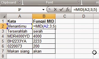 Blog Belajar Ms. Excel: Fungsi MID Ms Excel