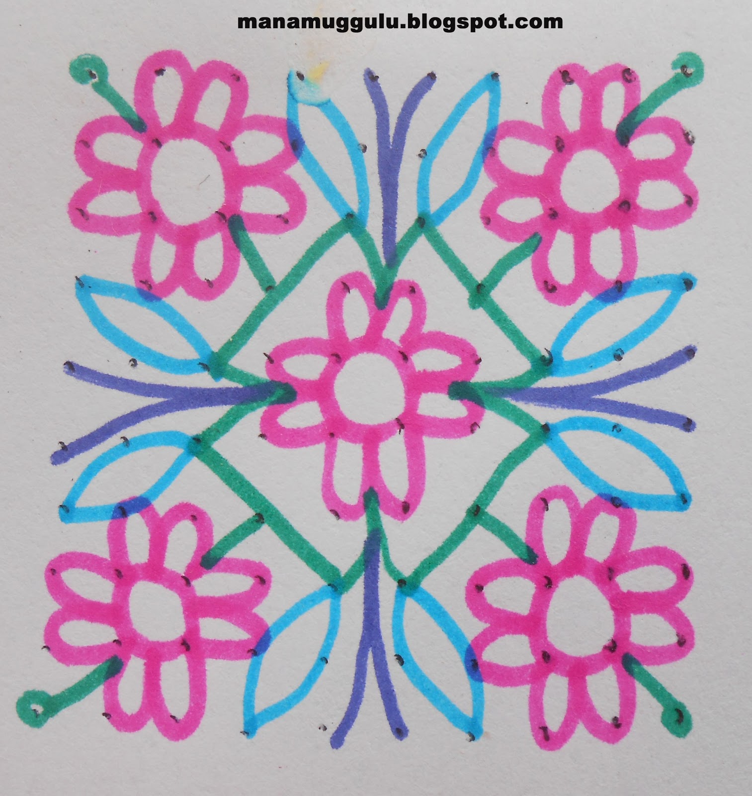 Flower Muggu - MANA MUGGULU