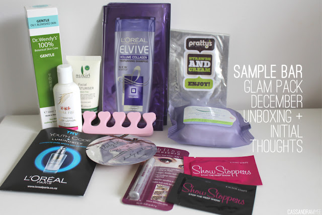 SAMPLE BAR GLAM PACK | December Unboxing + Initial Thoughts ...