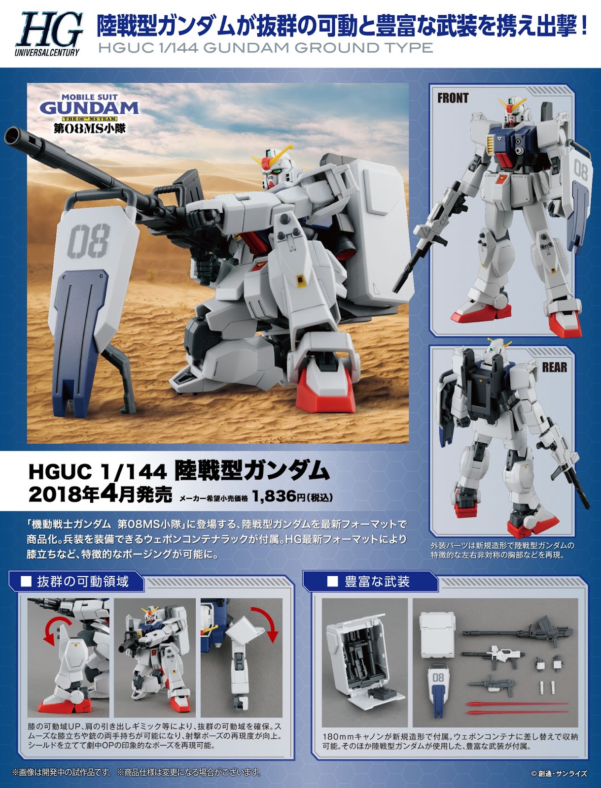 HGUC 1/144 RX-79[G] Ground Type Gundam - Release Info