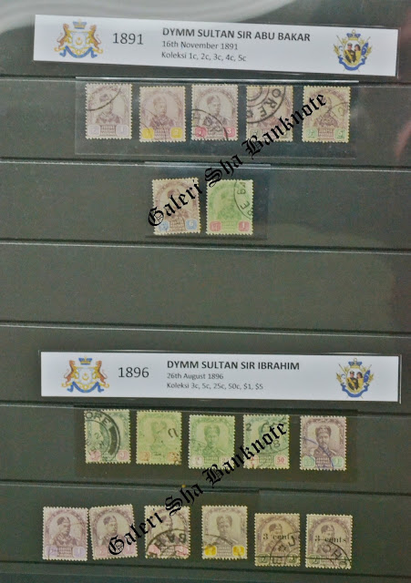 Galeri Sha Banknote: KOLEKSI SETEM NEGERI JOHOR
