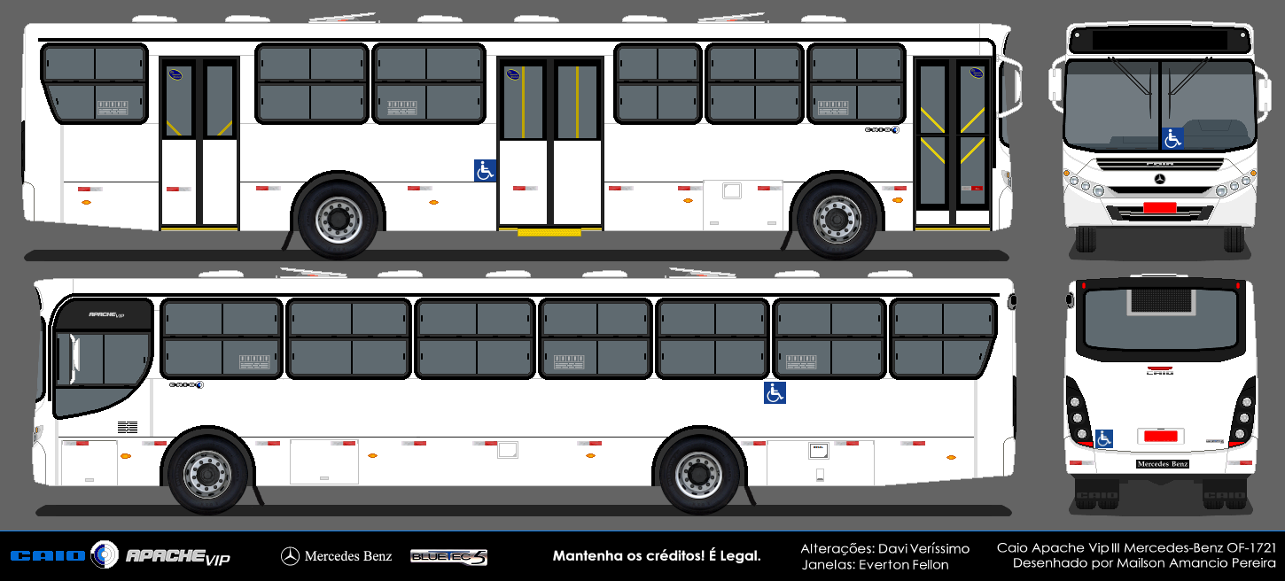 Central Bus: Caio Apache Vip III MB OF-1721 (3 portas)