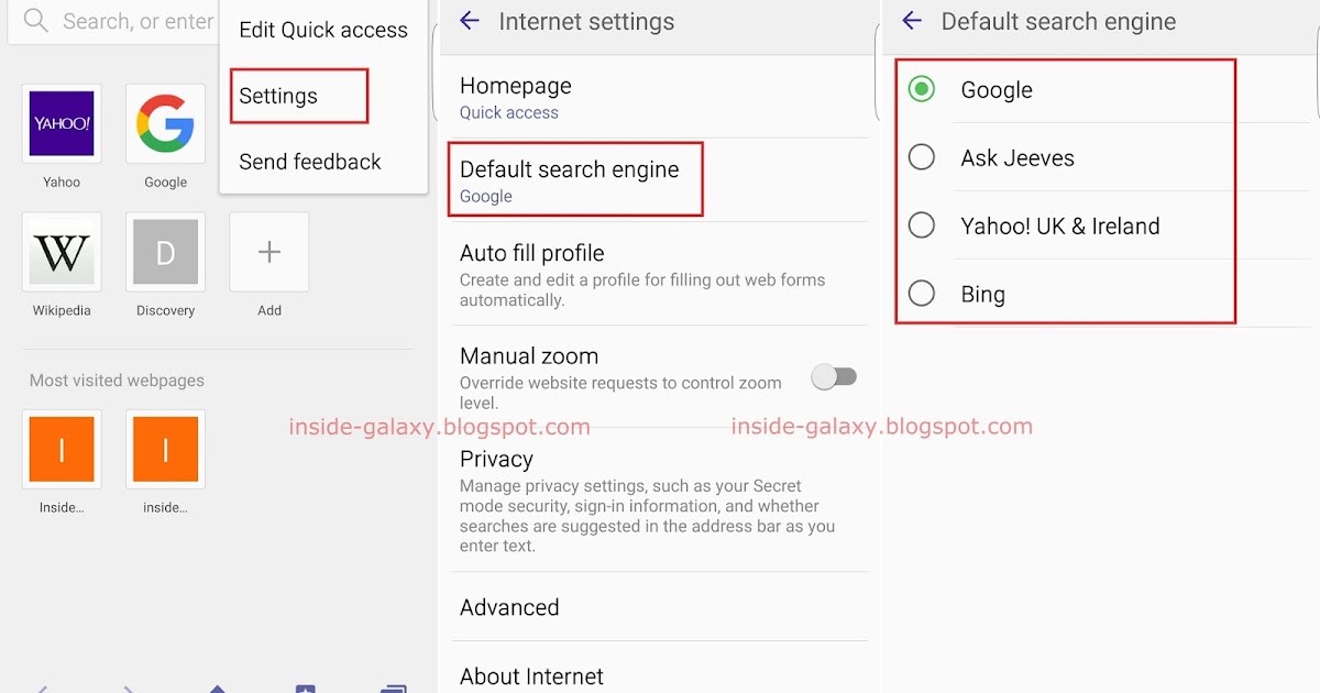 Inside Galaxy: Samsung Galaxy S6 Edge: How to Change Default Search ...