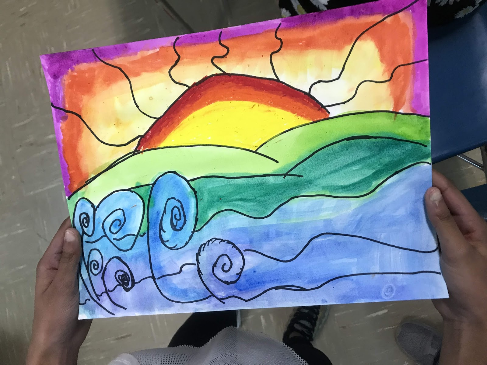 Elements of the Art Room: 4th grade Robin Mead Landscapes