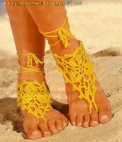 Crochet Barefoot Sandals Crochet Accessories For Summer