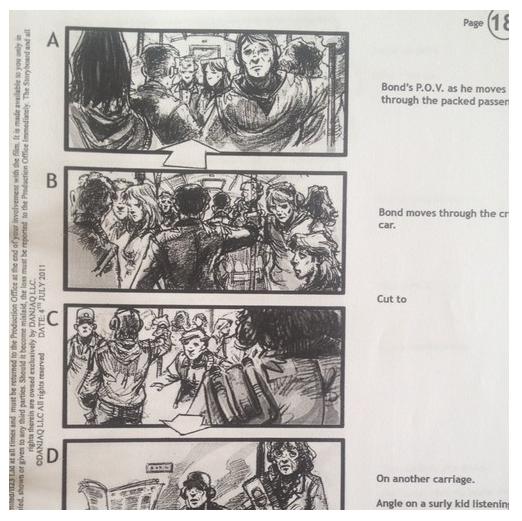 goldeneye 007: storyboard du nouveau james bond "Skyfall"