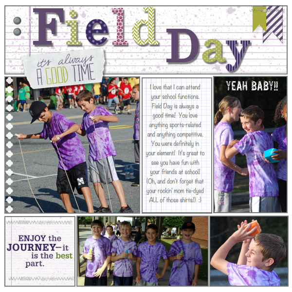 Creative Chat: Field Day Fun Scrapbook Layout