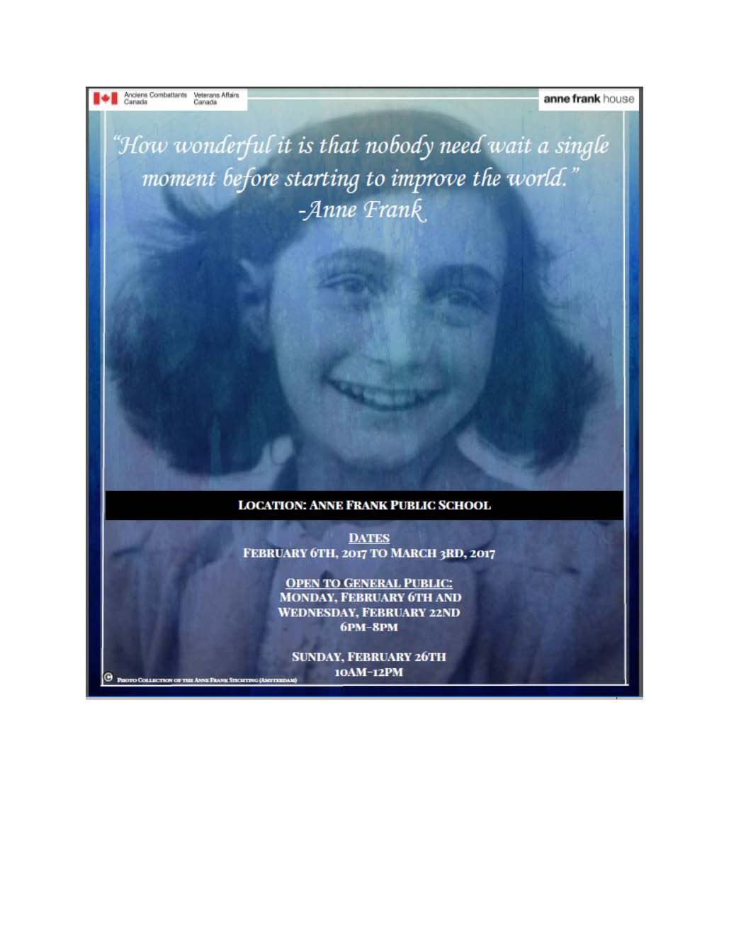 The Thornhill Woods Blog: Anne Frank Exhibit at Anne Frank P.S.
