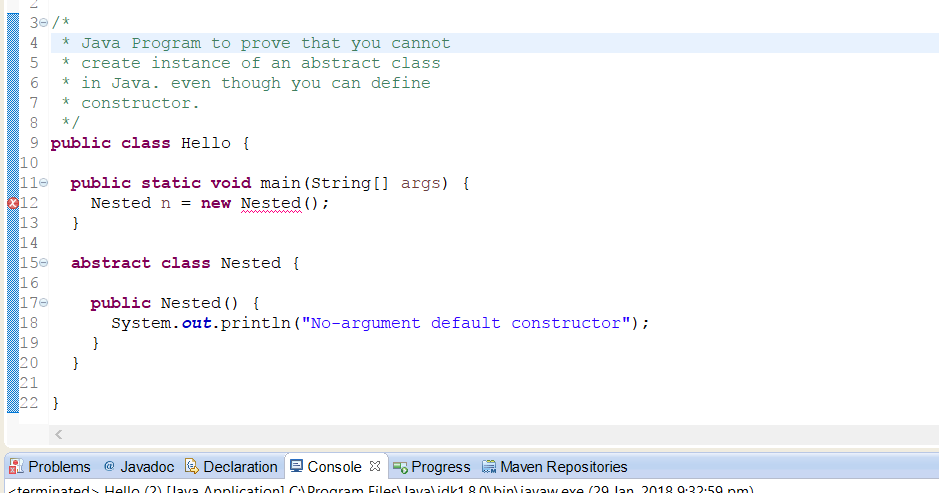 Is It Possible To Instantiate An Abstract Class In Java Java67