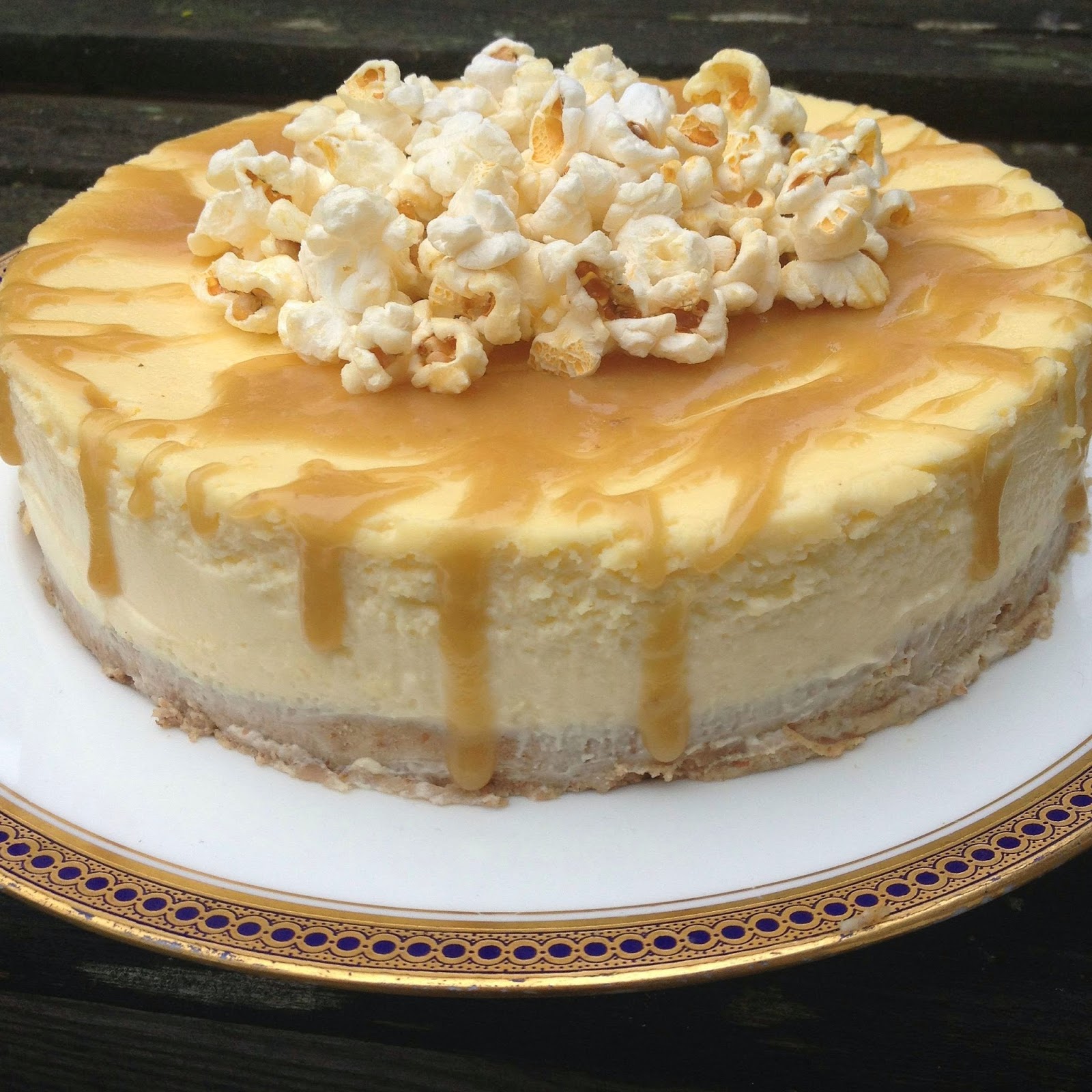 Not Just A Pretty Plate: Sweet 'n Salt Popcorn Cheesecake