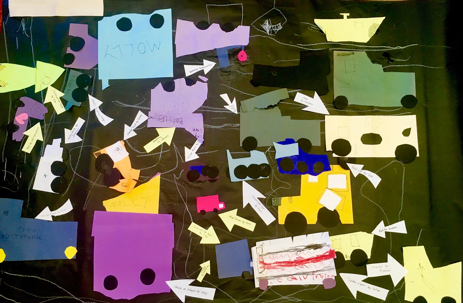 Fayston Elementary Art: Kindergarten Vehicle Collage