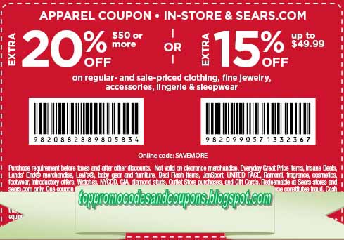 Free Promo Codes and Coupons 2023: Sears Coupons