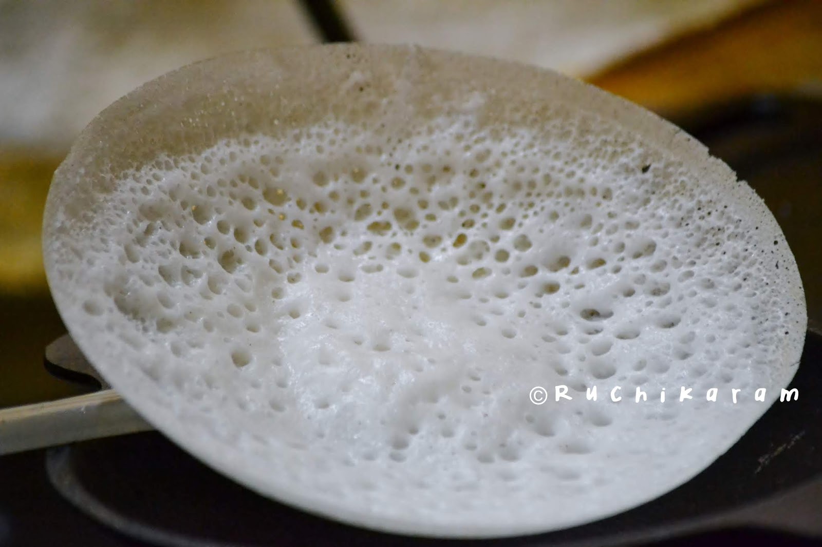 Ruchikaram: Vellayappam using Rice Flour | Arippodi Kondu Vellayappam