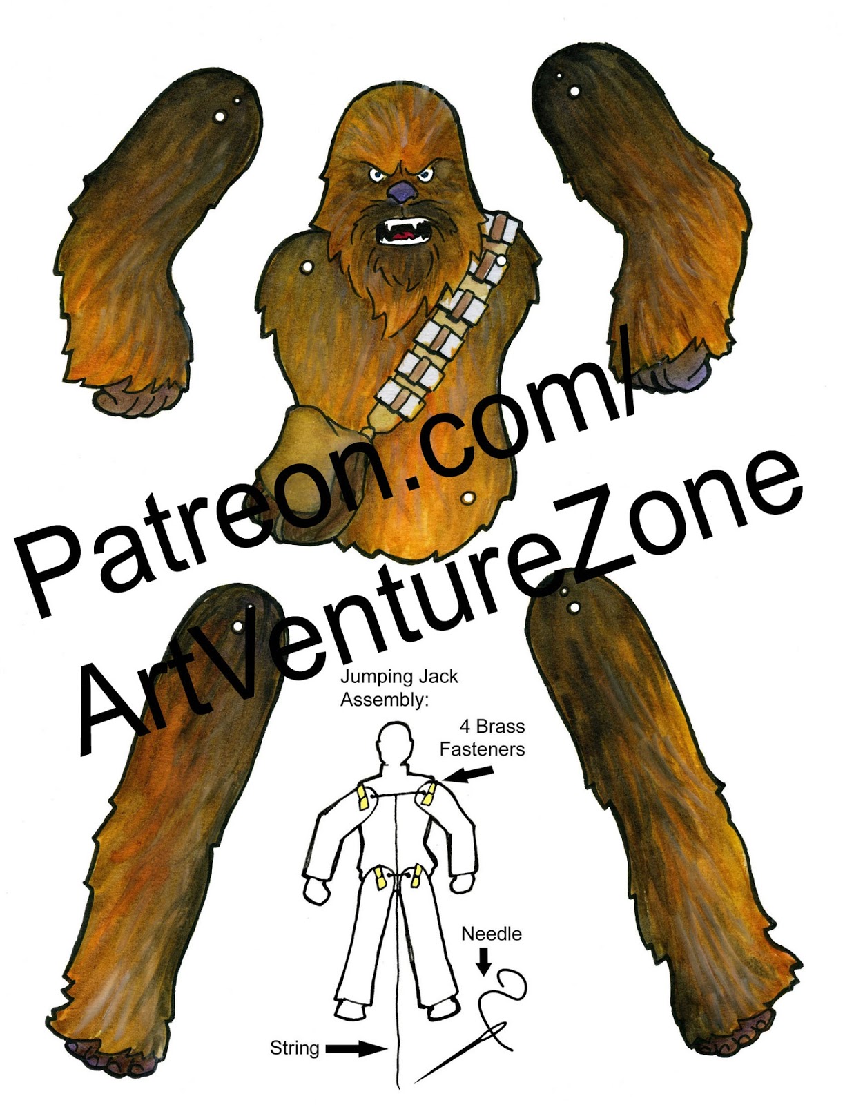 Dancing Blender: Chewbacca Paper Craft Done