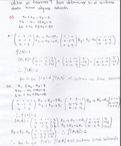 Rango, nulidad, espacio de los renglones y espacio de las columnas de ...