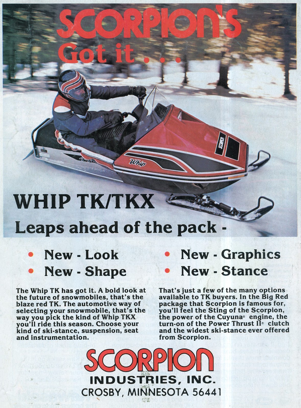 CLASSIC SNOWMOBILES OF THE PAST: 1979 SCORPION SNOWMOBILES