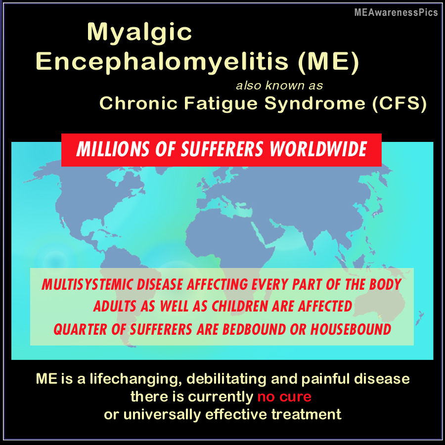 ME Awareness: Words and Pictures: Map picture (ME/CFS version)