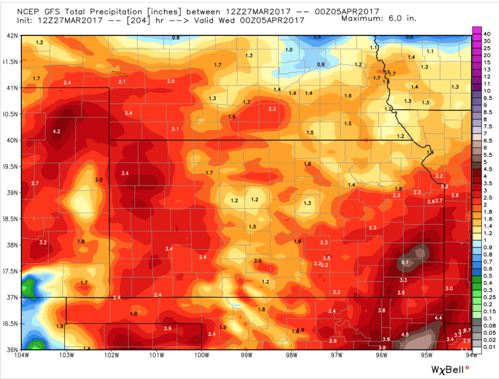 MSE Creative Consulting Blog: Rainfall Forecasts 8.5 Days Out
