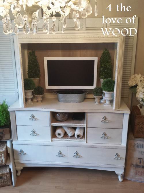 4 the love of wood: HOW TO MAKE ROADSIDE FURNITURE FABULOUS - tv cabinet