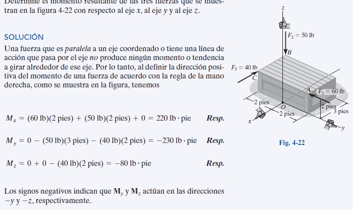 Ejemplo 1: Momento de una fuerza con respecto a un eje específico ...