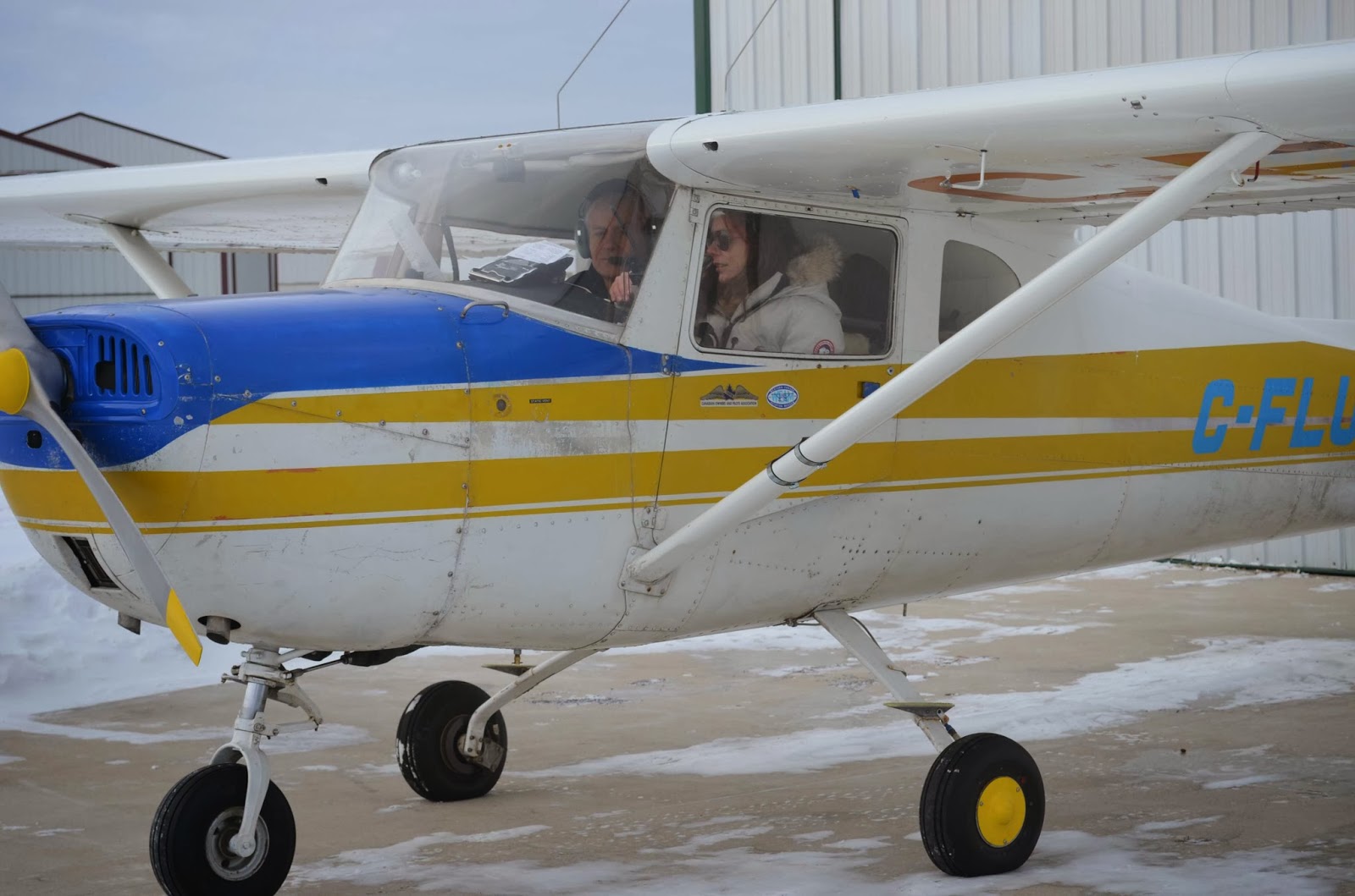 RAA Club Plane with 99s Cessna 150 C-FLUG at Lyncrest Airport, Winnipeg ...