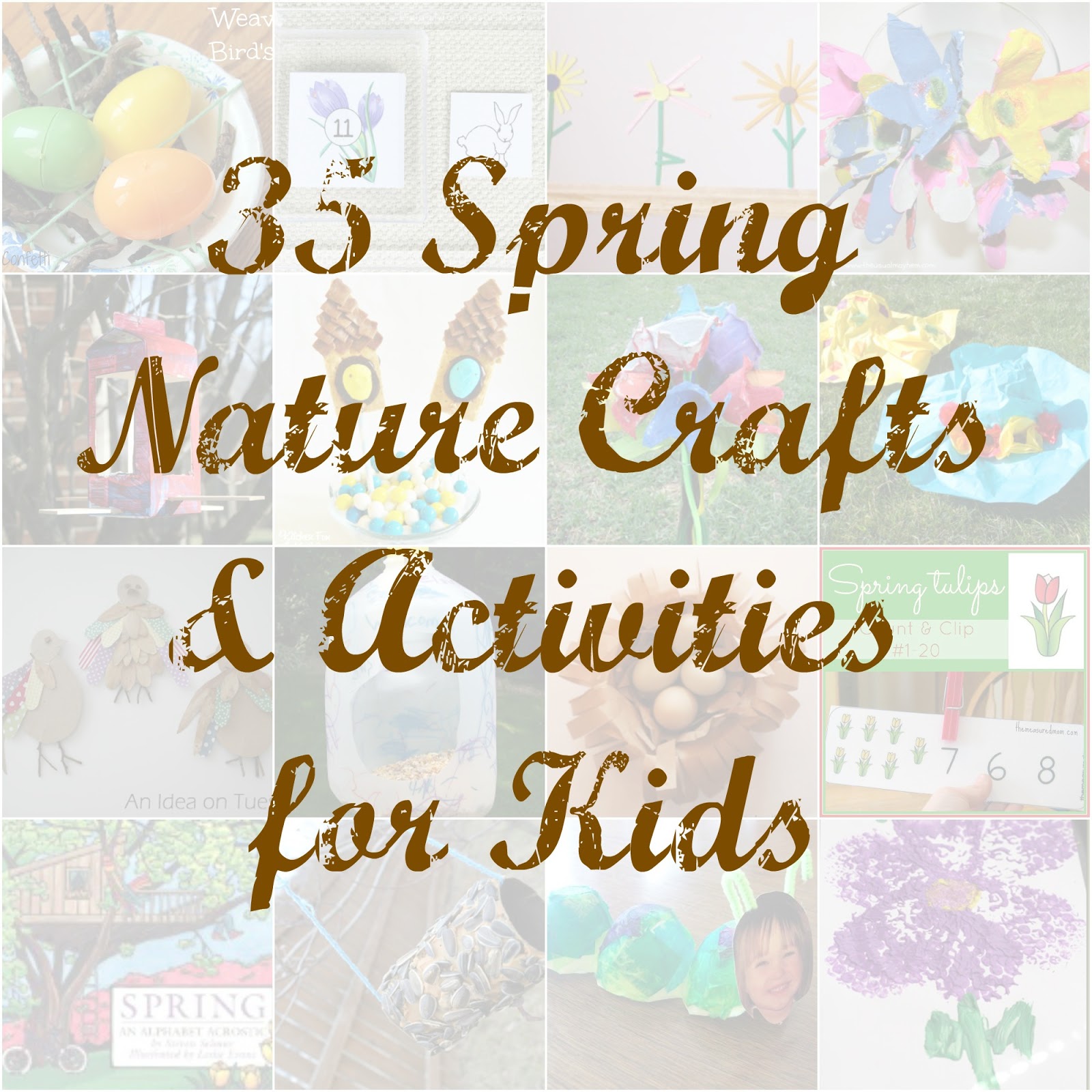 35 Spring Nature Crafts for Kids: Kid's Co-op ~ Reading Confetti
