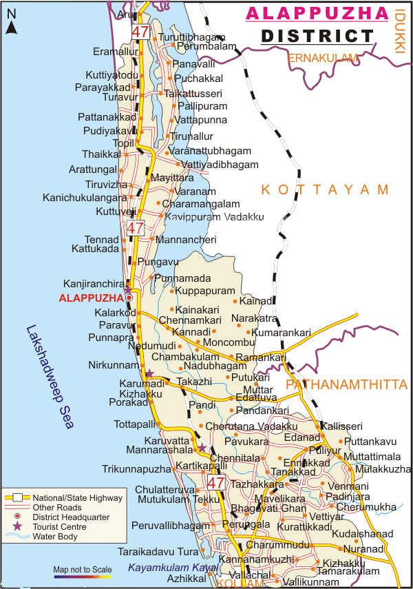 Map Of India: map-of-alappuzha