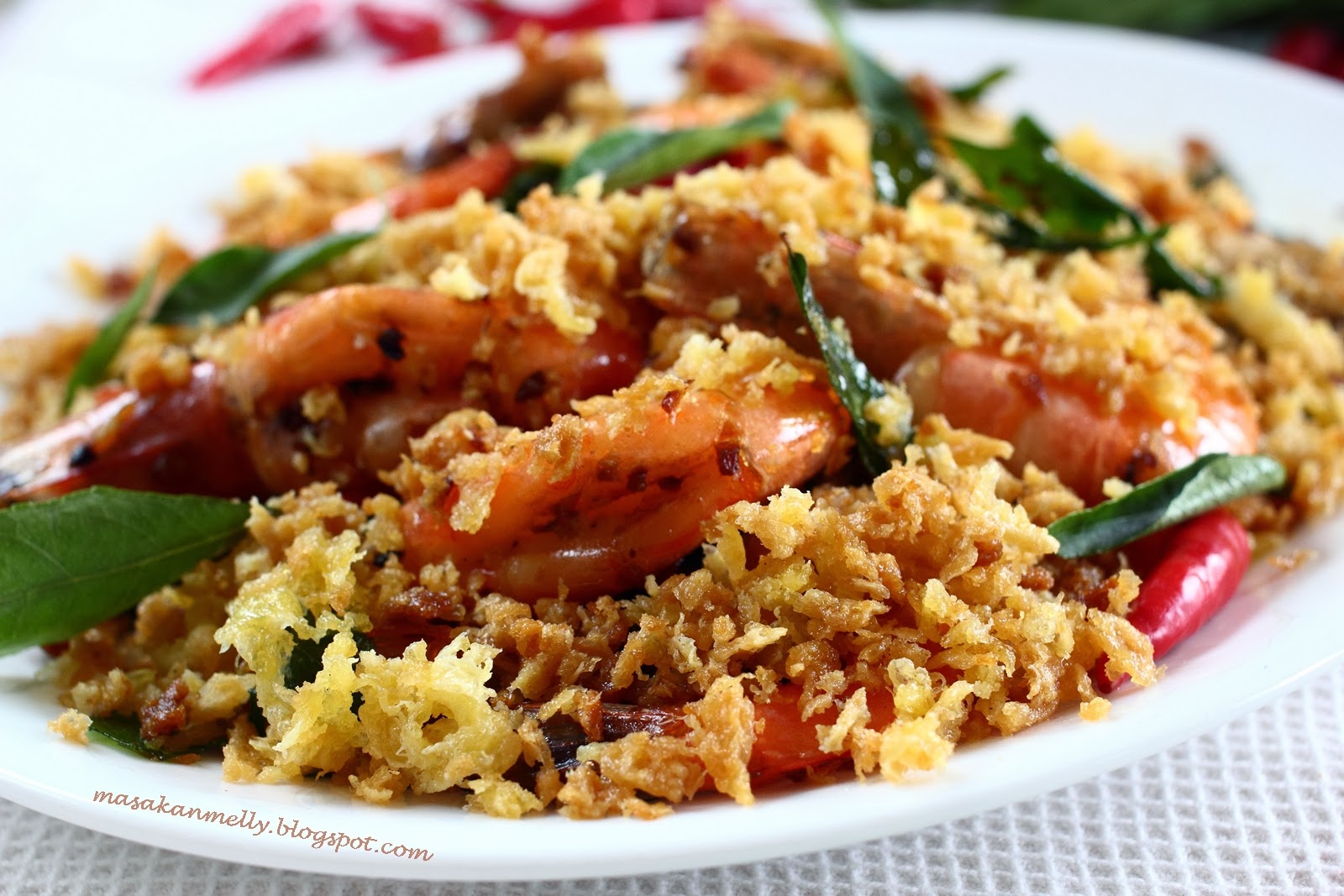 Resep Cara Membuat Butter Prawns Dengan Egg Floss - Menu Baru Resep Masakan