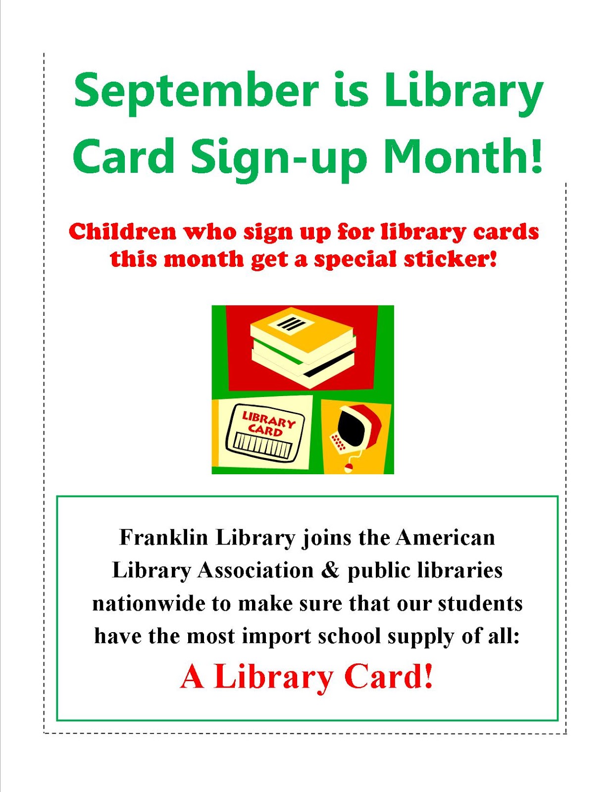 Franklin Matters: Do you have a library card?