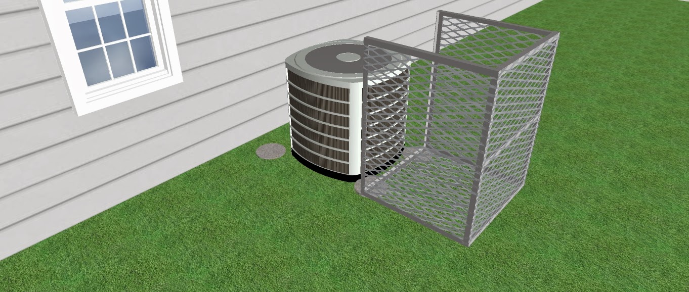 Black Metal Design-Build: The Roll Cage-Hinged HVAC Security Cage
