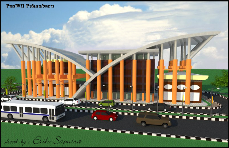 Gedung Puswil Pekanbaru | Riau Building Design