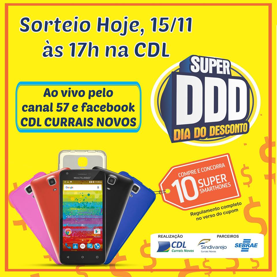 Cícero Luis: HOJE ÁS 17HS SORTEIO DO SUPER DDD NO AUDITORIO DA CDL ...