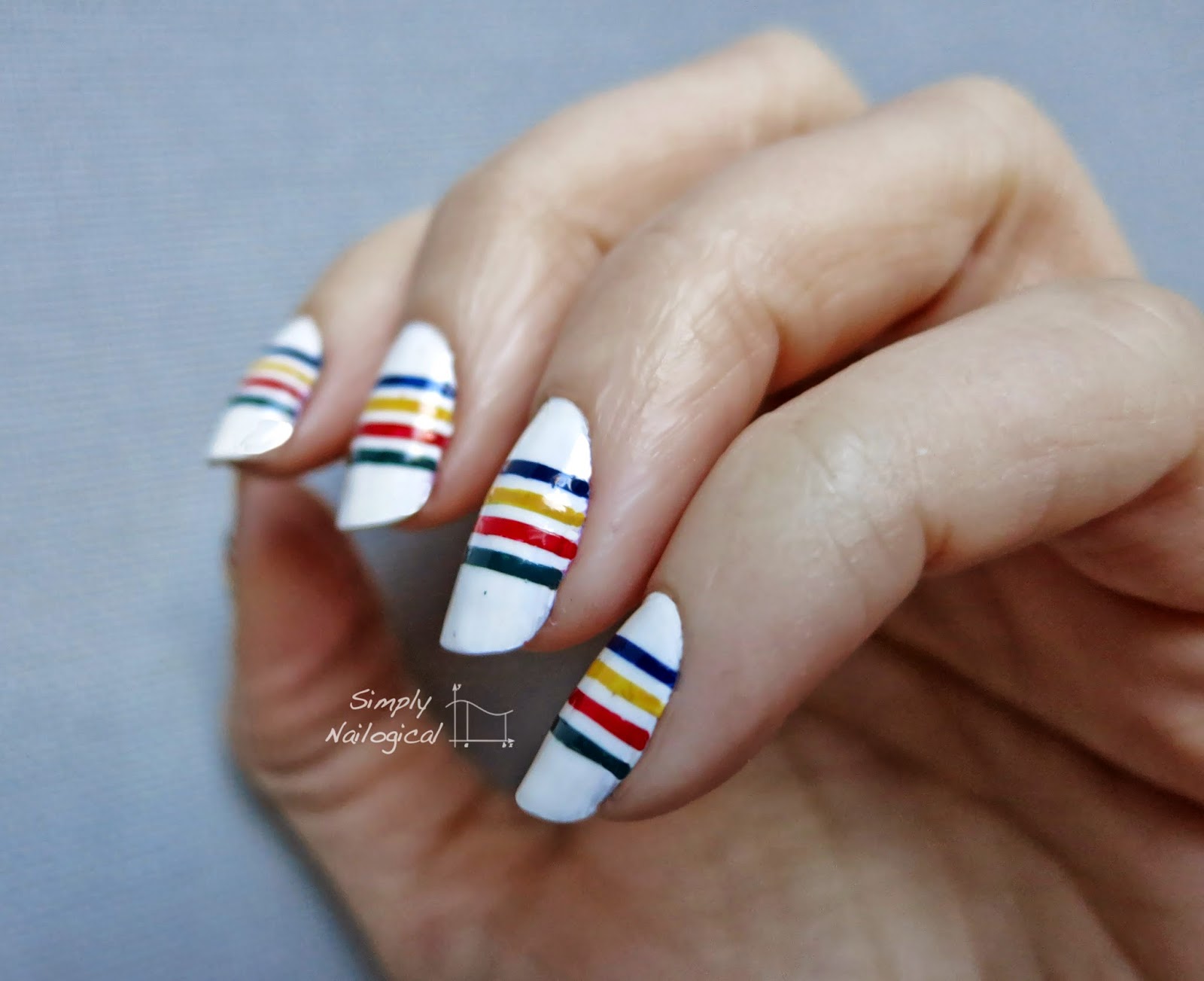 Simply Nailogical: Hudson's Bay nail stripes