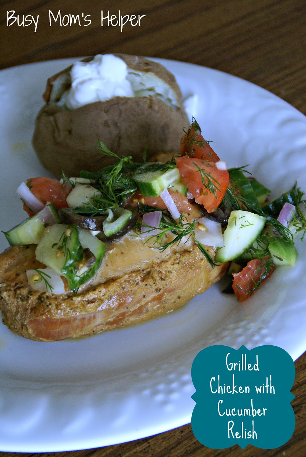 Grilled Chicken with Cucumber Relish - in the Slow Cooker!