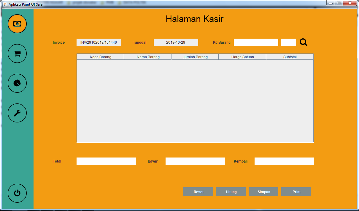 campur aduk jadi satu: Aplikasi Kasir dengan Java Visual dan Mysql