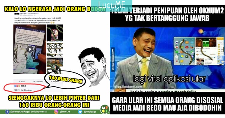 8 Meme 'Ular di Facebook' Ini Sindir Kamu yang Dibodohi Ketik #RAN ...