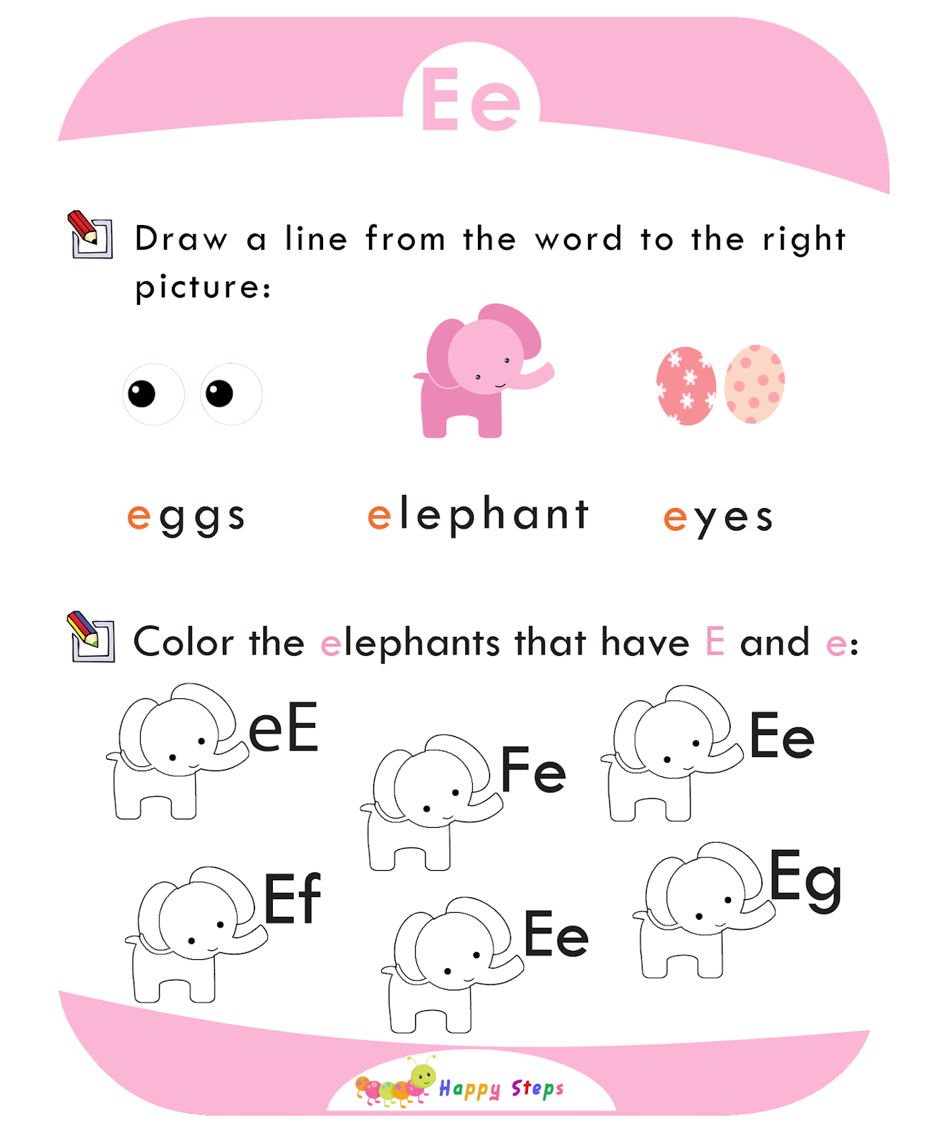 Activity Worksheet 1 Letter E activity-worksheet-1-letter-e