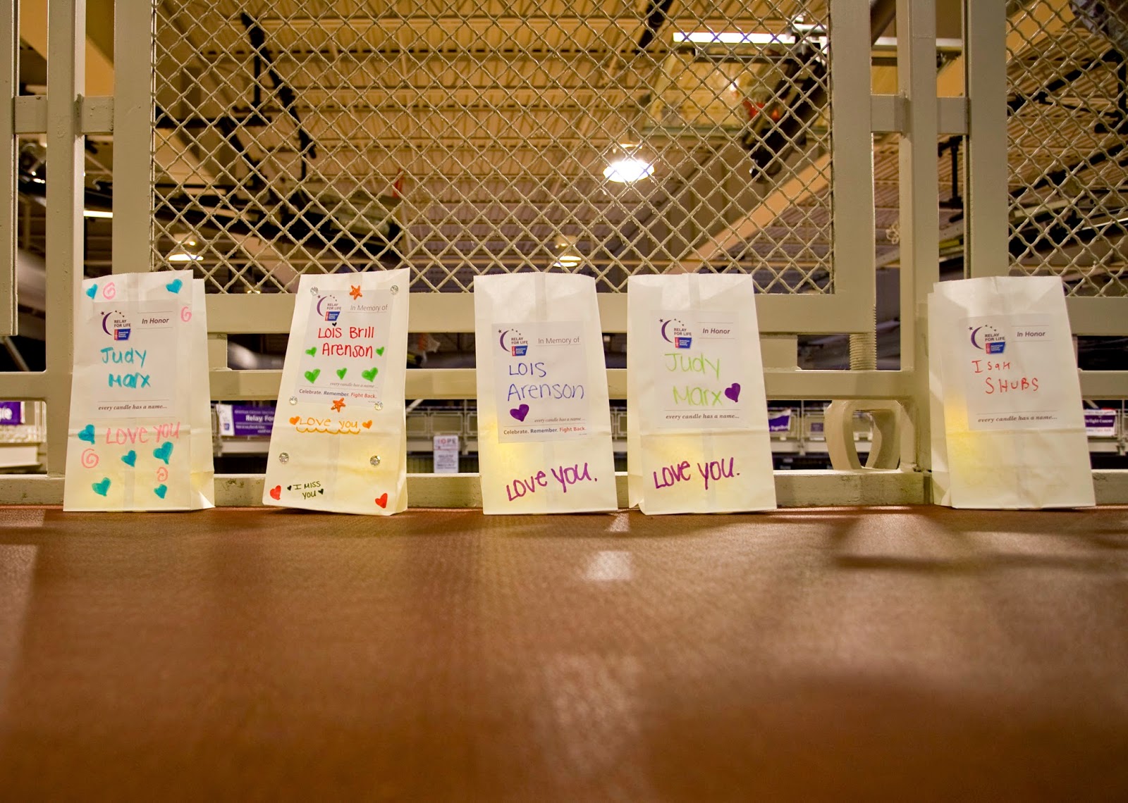 Mark Kodiak Ukena: Relay for Life: Luminaria and "Fight Back" Ceremonies