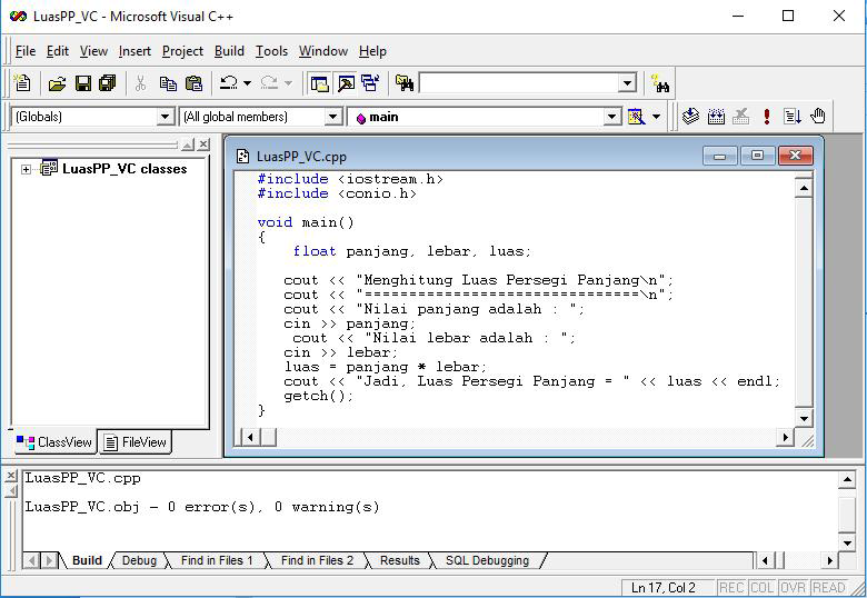 Penerapan cout dan cin pada berbagai Compiler C++