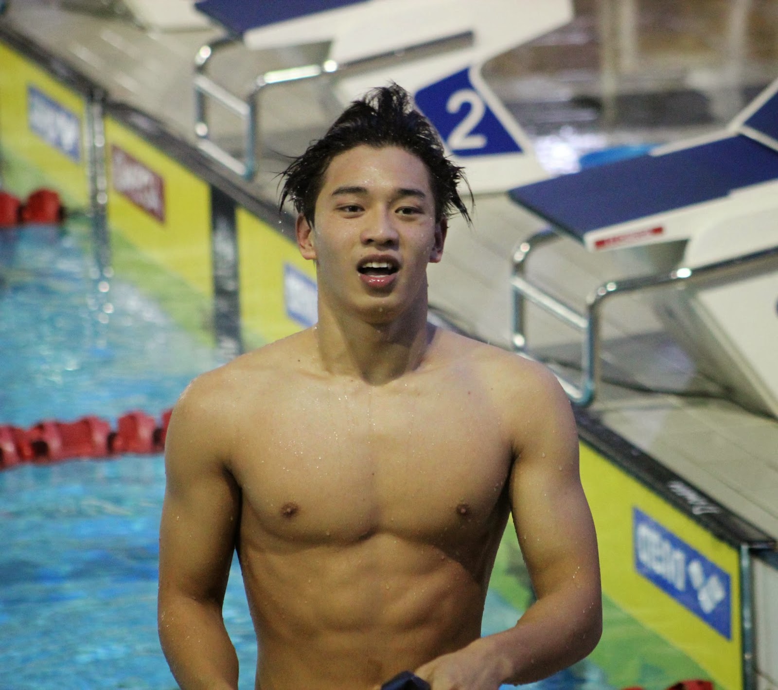 Male Athletes World: Swimming: Singapore's Clement Lim finished a race ...