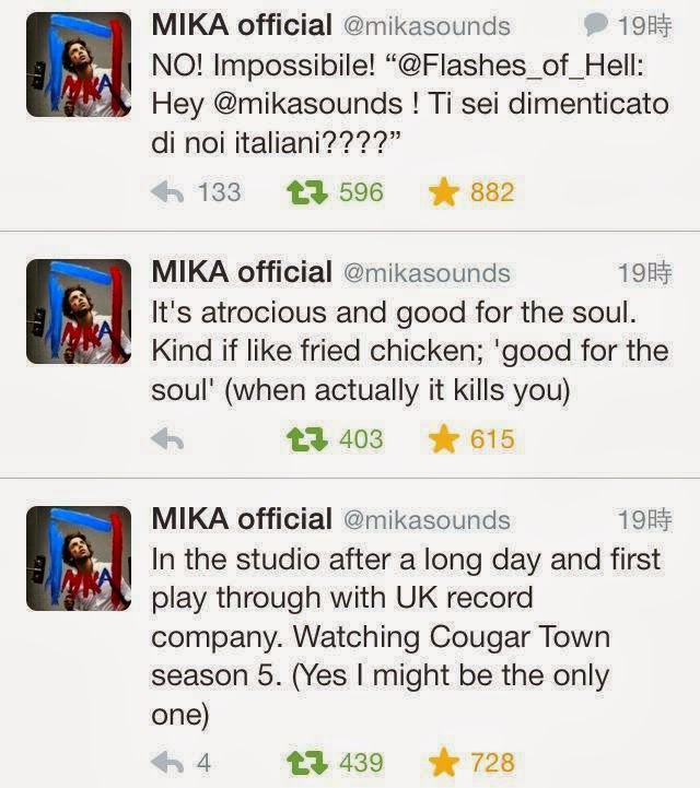 Mika's Manic Monday: Mika's Latest news (3/8-14)