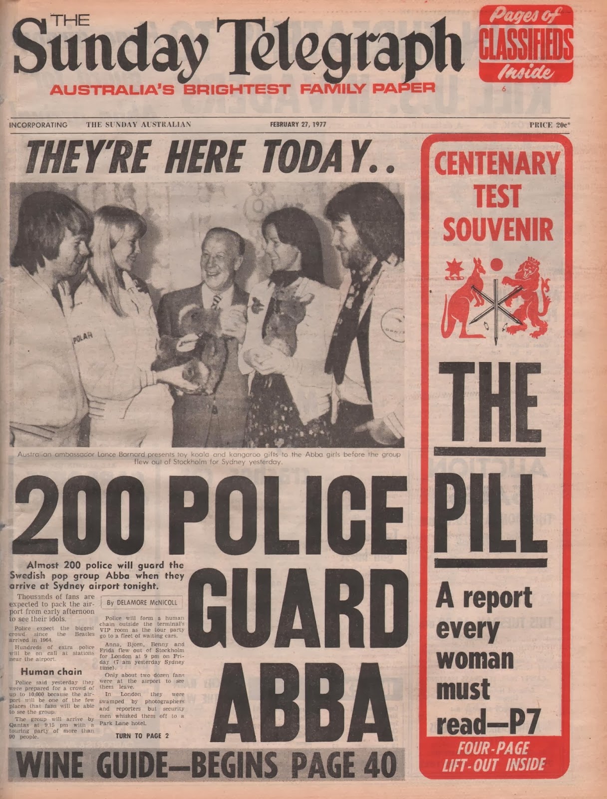 ABBAFanatic: ABBA "They're Here!" - 27 February 1977 Australia