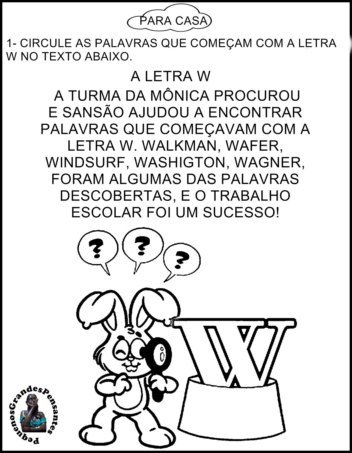 O Que Tem Na Escola Com A Letra W