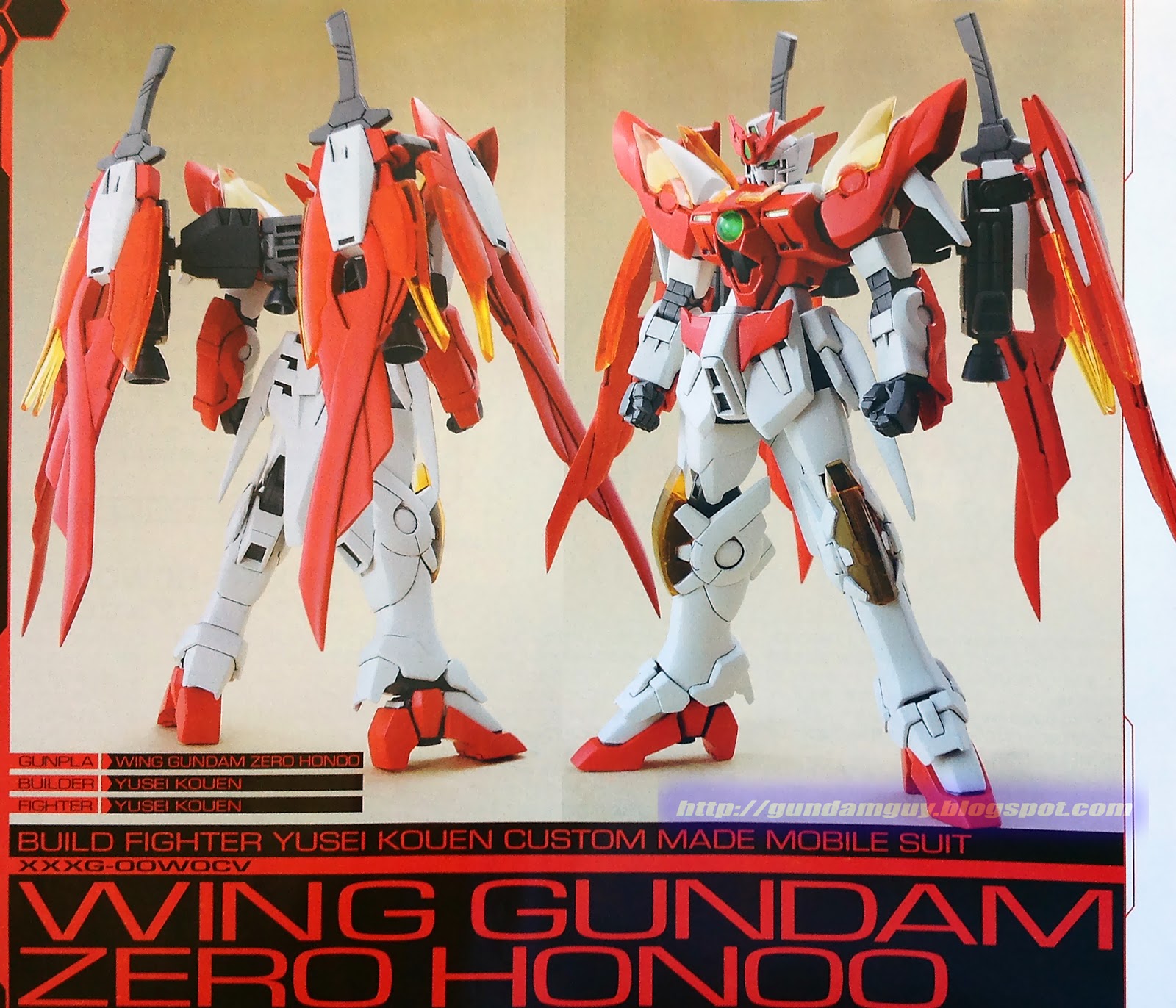 GUNDAM GUY: 1/144 Wing Gundam Zero Honoo - Custom Build [Updated 10/2/14]
