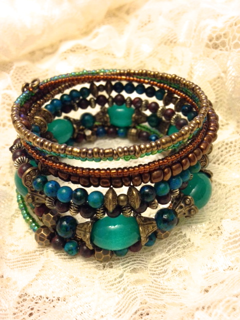 Jewelry By Martica: Boho Memory Wire Bracelet