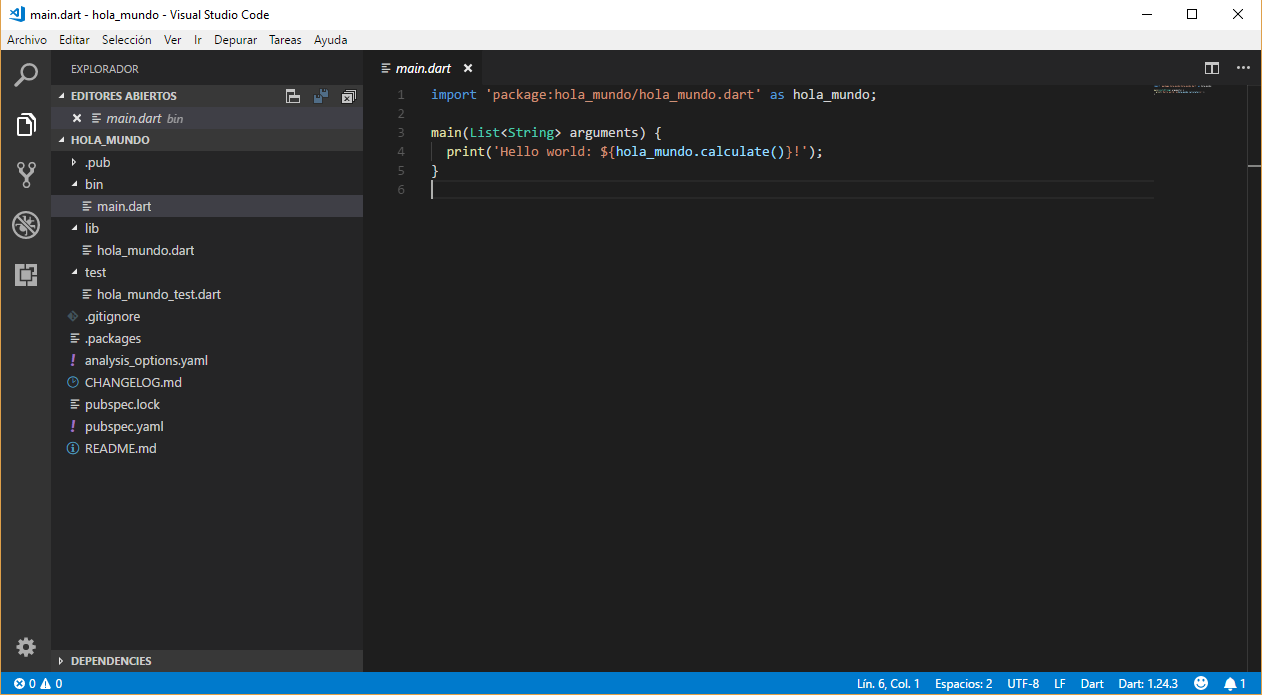 Lenguaje Dart de Google