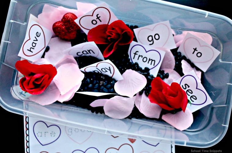 Valentine's Day Sight Word Match and Trace Activity | School Time Snippets